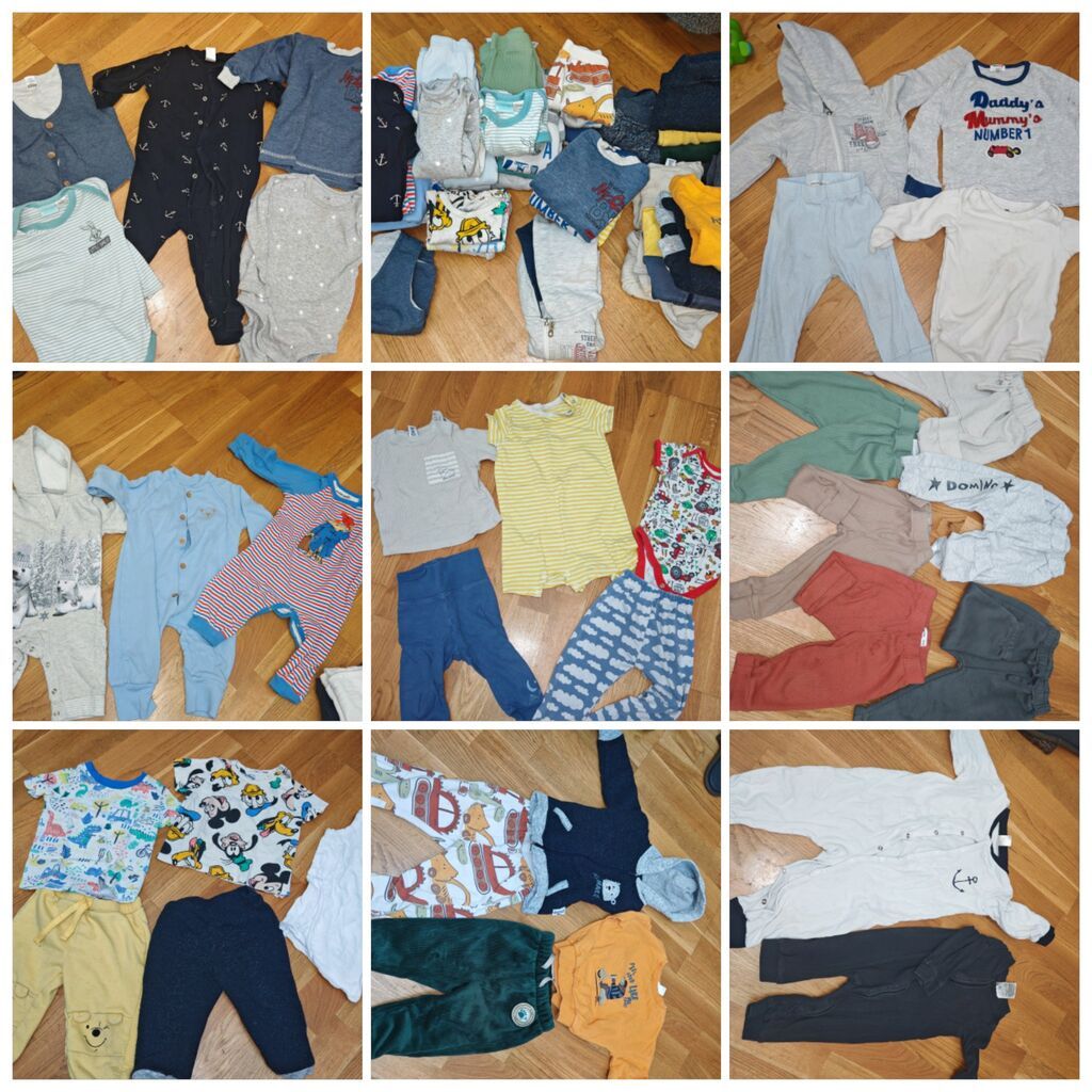 Veliki paket garderobe za bebu/dečaka 74-80 Set obuhvata raznovrsne