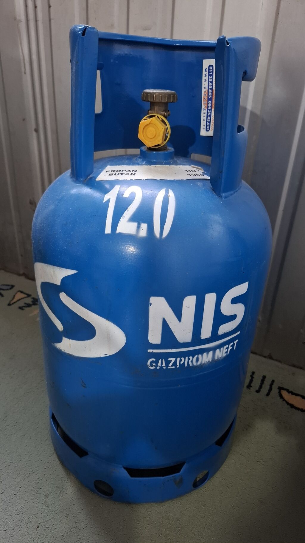 Plinska boca NIS Gazprom Neft – 12 kg - Tip gasa: propan-butan