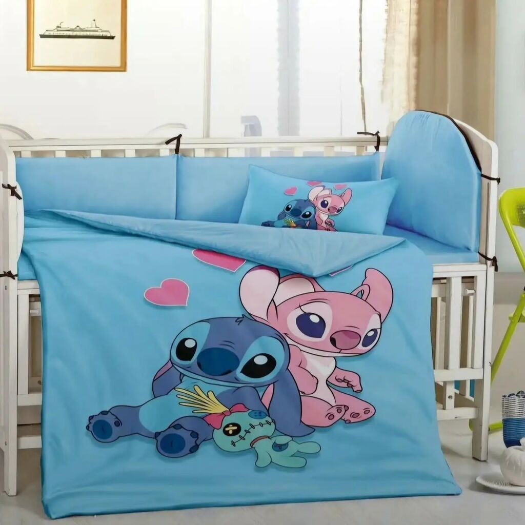 Dečiji komplet posteljine za krevetac – motiv Lilo & Stitch - Set