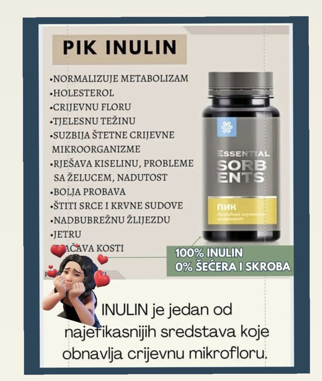 PIK prirodni inulin – Essential Sorbents, prirodni inulinski