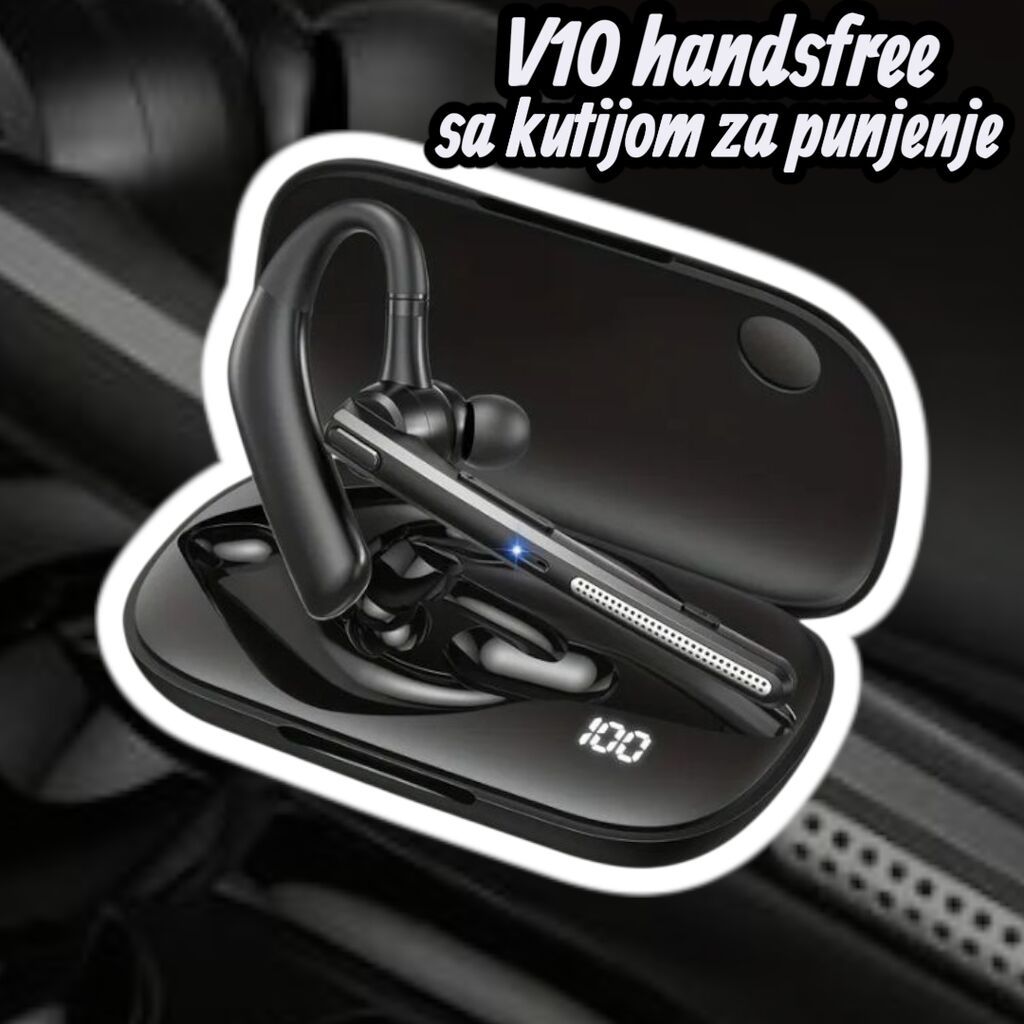 V10 Bluetooth handsfree sa kutijom za punjenje - Bežična mono