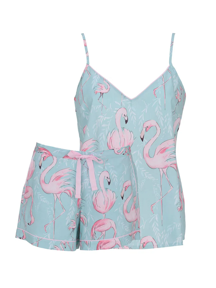 Cyberjammies Flamingo Print Cami I Kratkih Hlačica Set