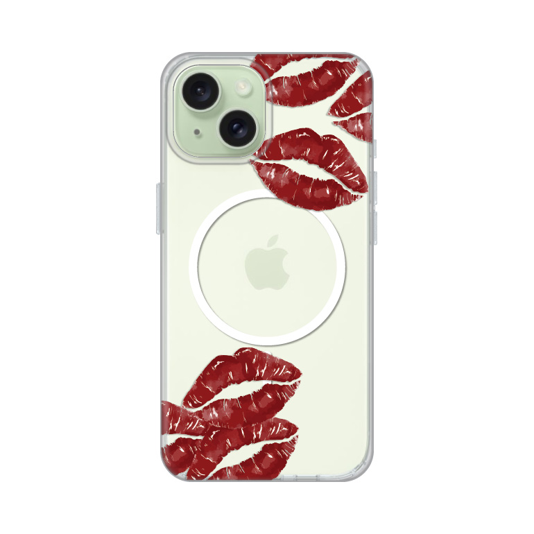 Futrola print Magsafe za iPhone 15 Kisses