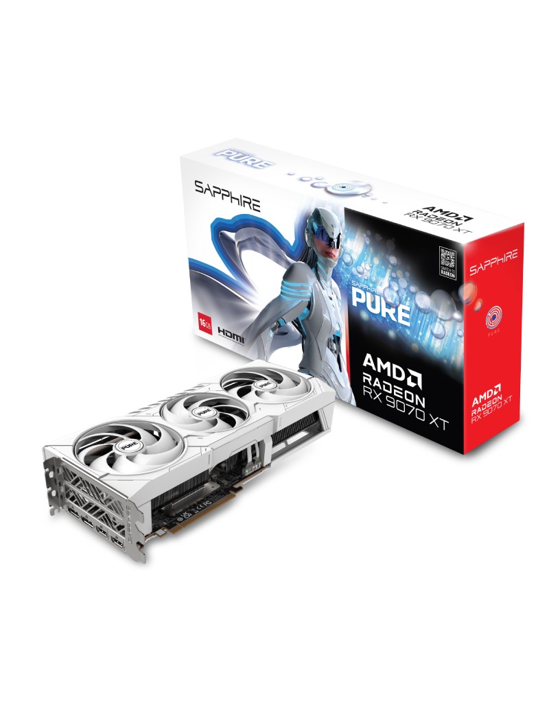 SAPPHIRE AMD Radeon RX 9070 XT 16GB 256bit PURE RX 9070 XT GAMING OC 16GB (11348-02-20G)