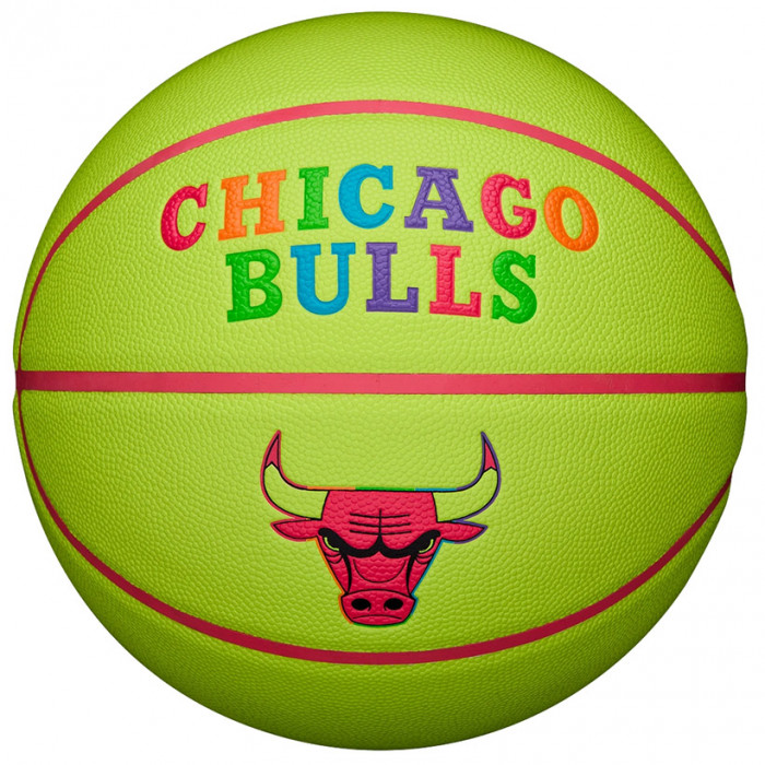 Chicago Bulls Wilson NBA Team Neon košarkaška lopta 7
