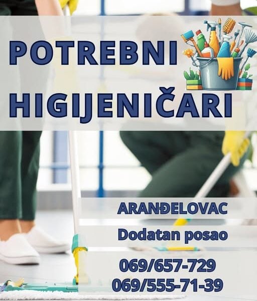Posao Aranđelovac – Higijeničari