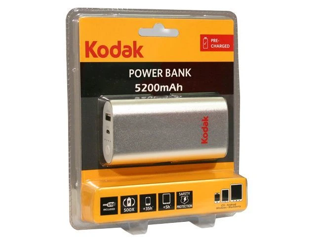 Kodak 30411890 Power Bank 5200 mAh Sivi