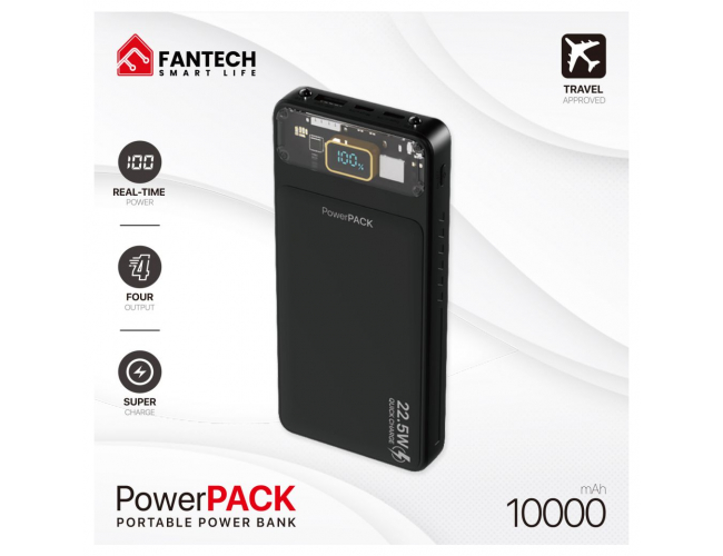 Fantech T1 22.5W 10000mAh Powerbank crni