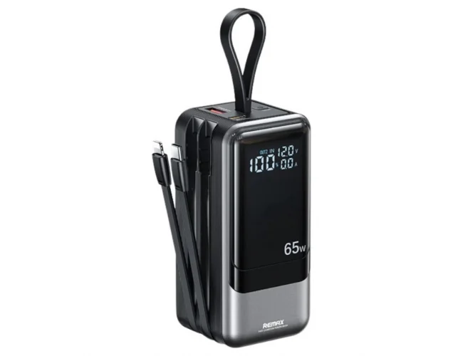 Remax Dinba RPP-59 65W+60W PD+QC Fast Charging 20000mAh Powerbank crni
