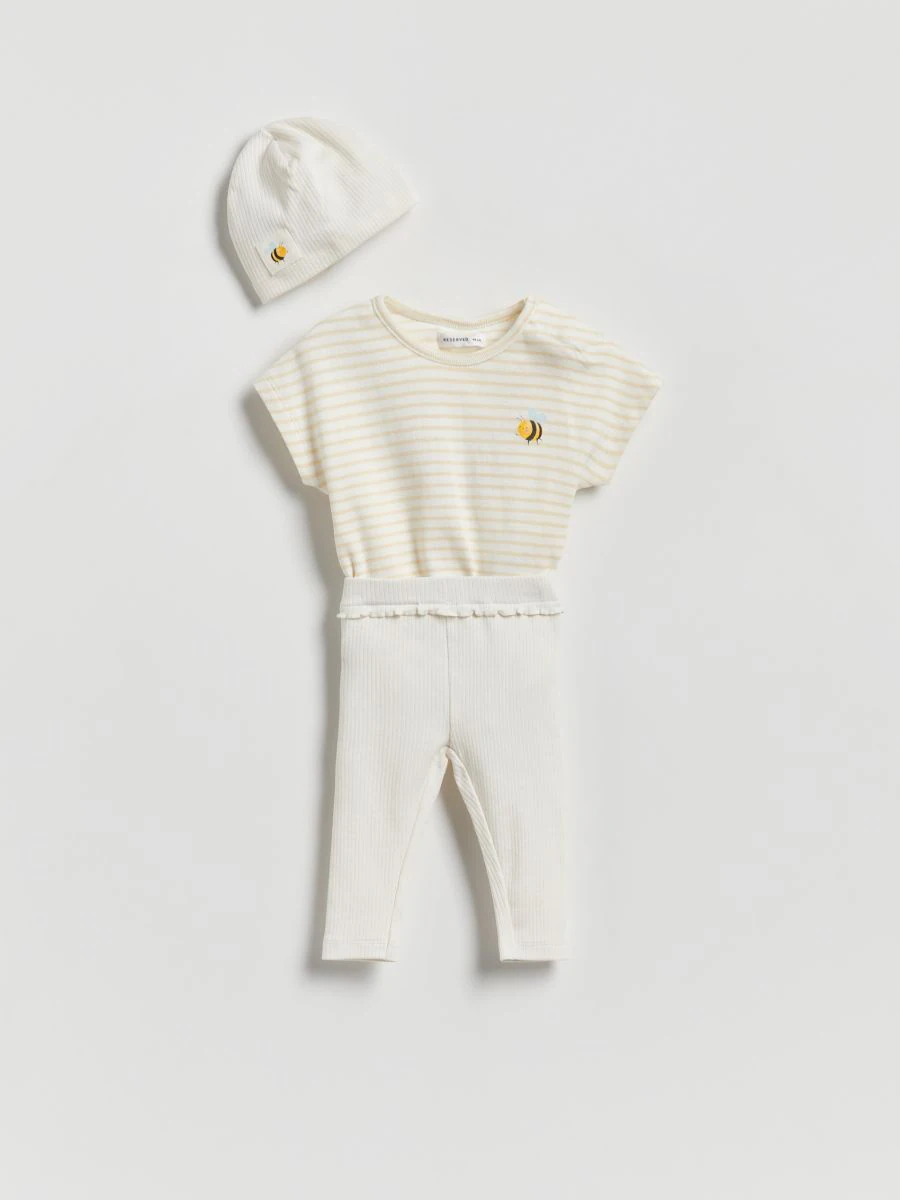BABIES` BODY SUIT, TROUSERS & CAP