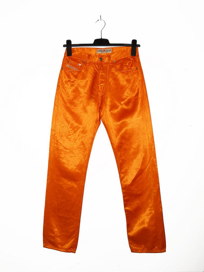Vintage Diesel flame orange metalic jeans