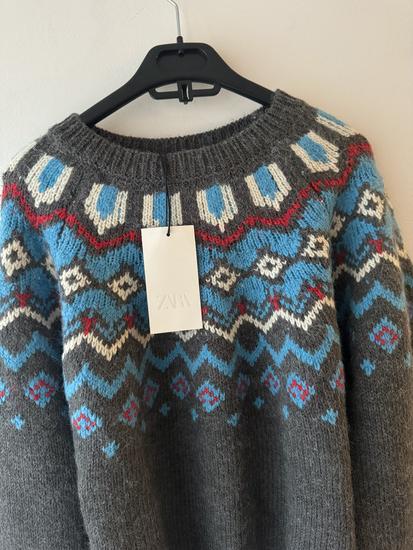 Zara Jacquard knit dzemper L/XL