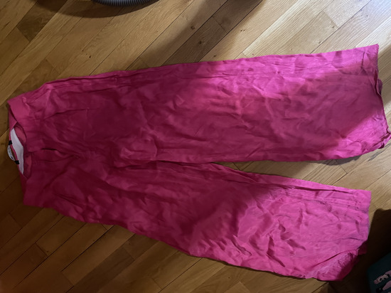Zara pink satenske pantalone