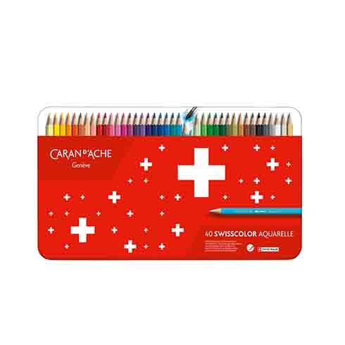 CARAN D'ACHE SET DRVENIH BOJICA SWISSCOLOR METAL 40 KOM