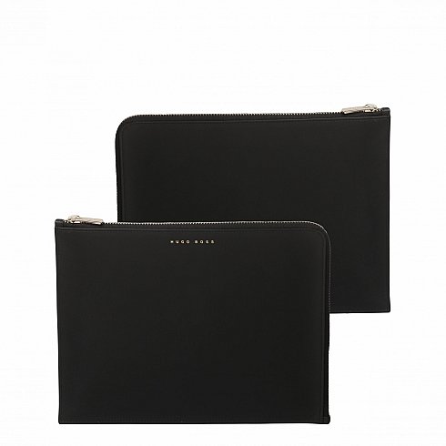 HUGO BOSS FOLDER A5 ZIP VERSE BLACK