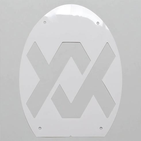 VOLKL STENCIL LOGO PLATE WHITE