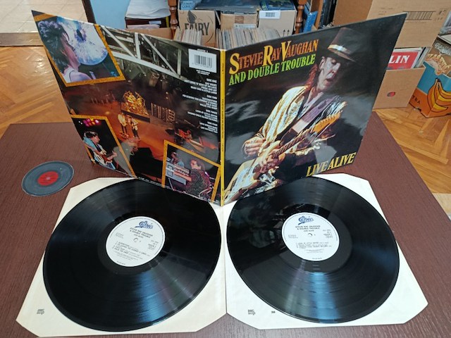 STEVIE RAY VAUGHAN Live 2XLP UK LP 5