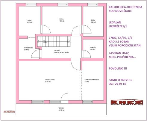 Kaluđerica, 3,0, 77M2, uknjižen, najpovoljnije