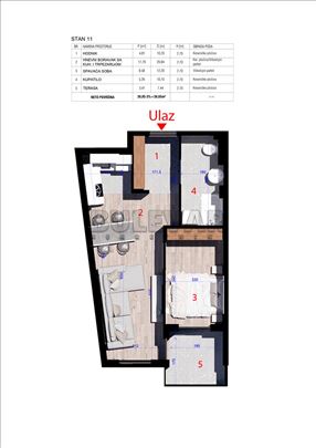 Stan 38,65 m2, drugi sprat - Kragujevac, Aerodrom,