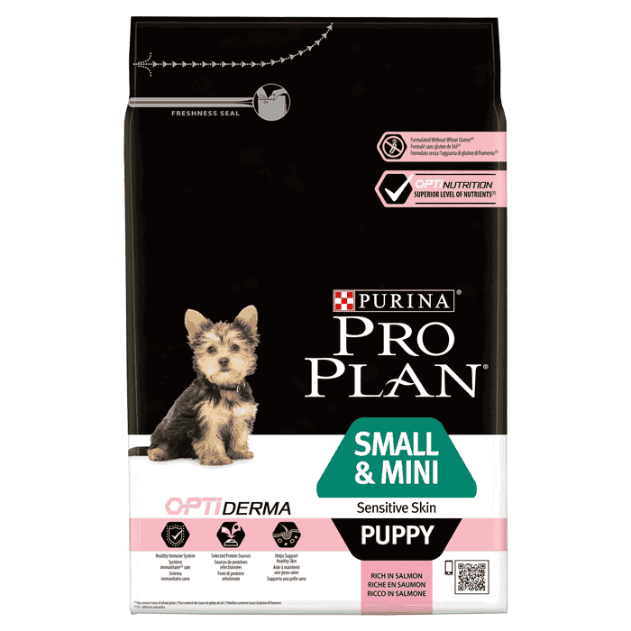 Pro Plan Small & Mini Puppy Sensitive Skin Losos, 3 kg
