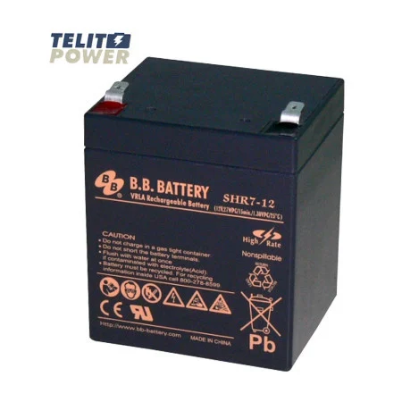 Baterija za UPS 12V 7Ah BC7-12 BB Battery terminal T2