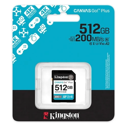 Micro SD Card 512GB Kingston SDG4/512GB class 10 200Mbs/160Mbs