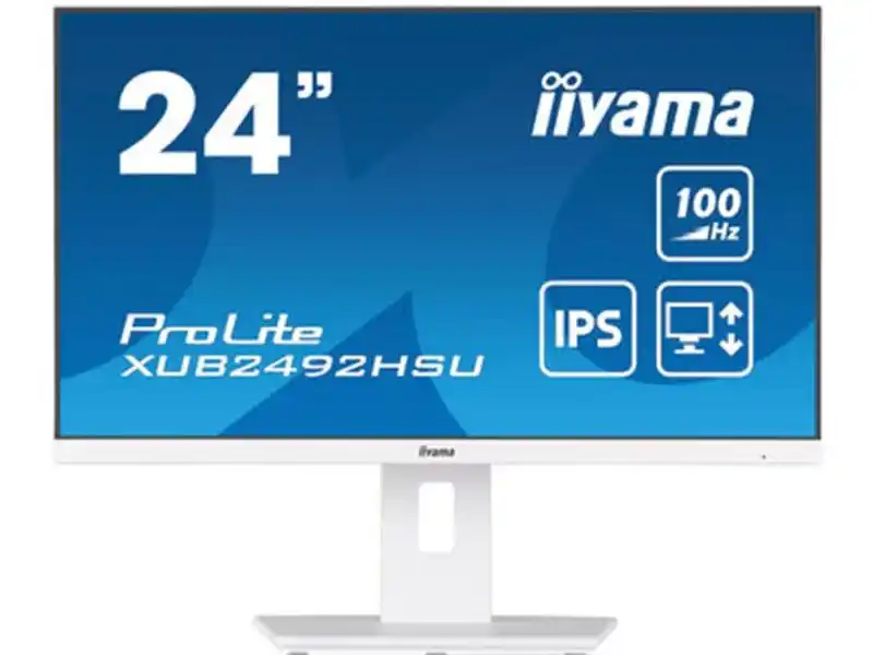 Monitor 24 Iiyama XUB2492HSU-W6 1920×1080/Full HD IPS/100Hz/4ms/HDMI/DP/USB/Zvučnici/beli