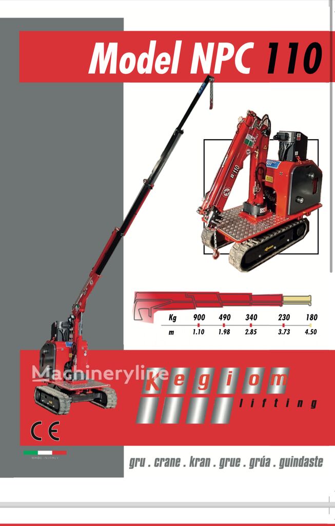 Novi Kegiom Nuova Pick and carry 110 (a benzina o batteria litio) mini kran