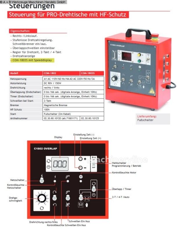 Novi MB PRO 2 COM 1802 pozicioner za zavarivanje