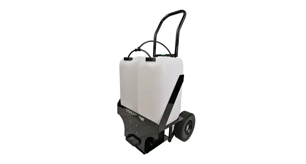 Streamflo 50L – mobilni uredjaj za staklene površina (DI Filter 6.9L, litijum baterija, pumpa 6.9bar, 12V/50Ah)