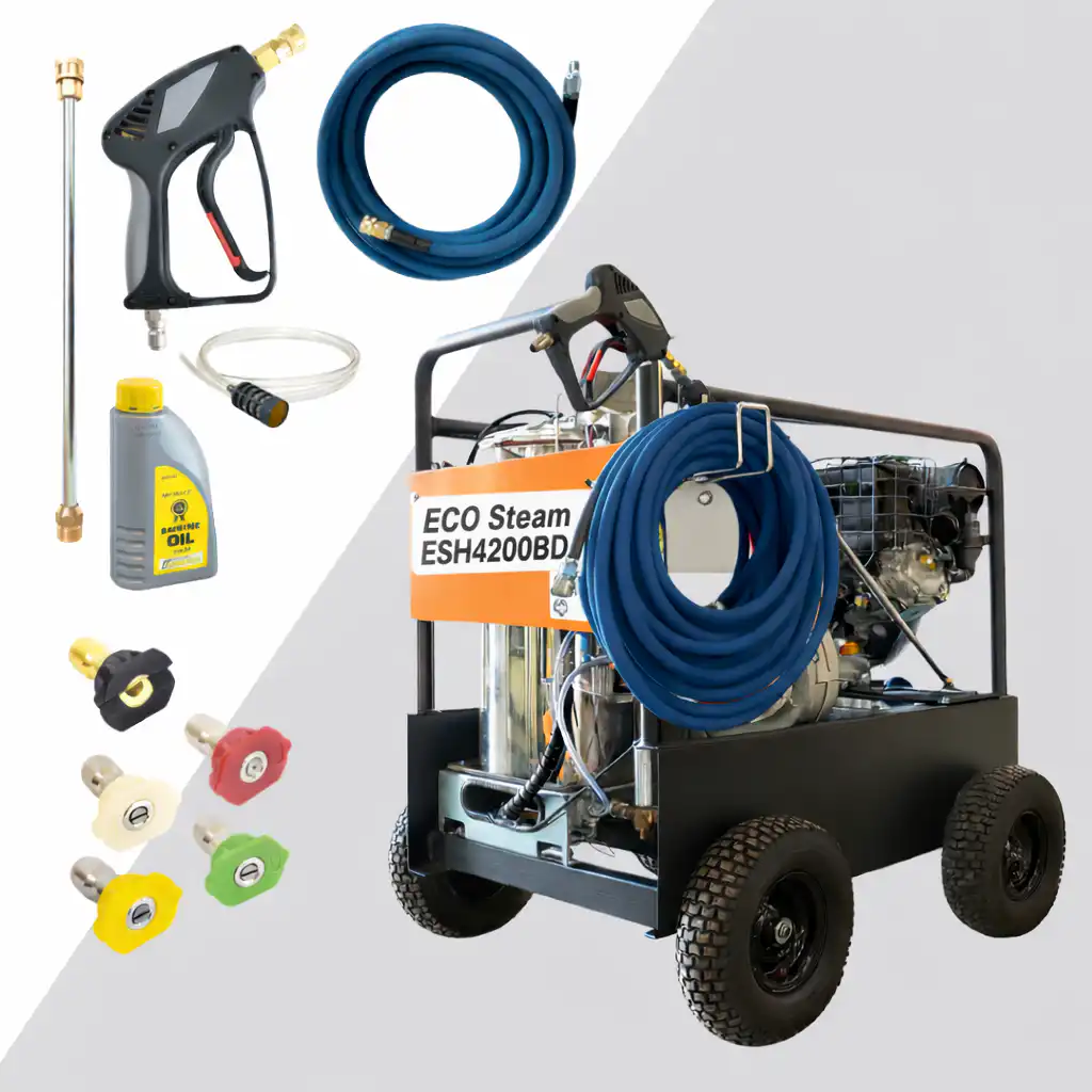 ESH4200BD – perač pod pritiskom sa toplom vodom bez struje (290 bar, 1080 l/h, 150°C, benzin + dizel)