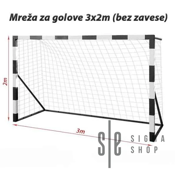 Mreža za gol 3x2m (bez zavese)