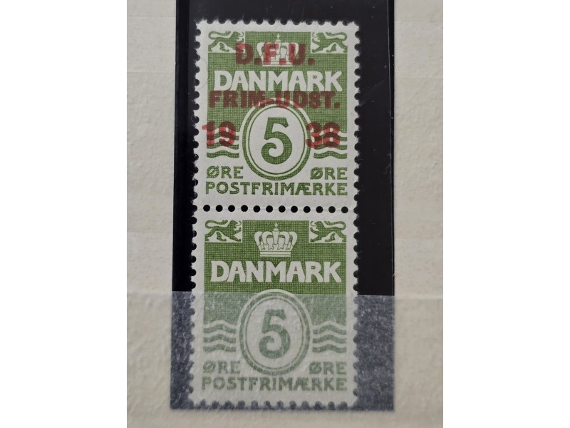 Danska 1938 vertikal par mnh