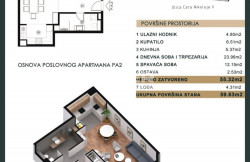 Lux novogradnja na Čuburi, poslovni apartman na 1. spratu ID#133779