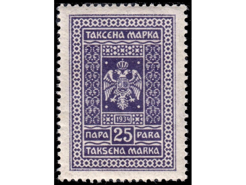 TAKSENA MARKA 25 PARA 1934