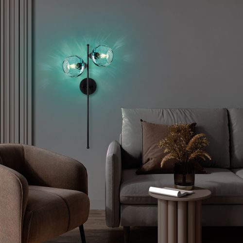 Benek - Plava i Crna Zidna Lampa 15 - 14412