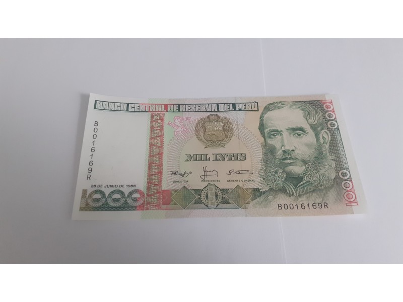 PERU - 1000 INTIS - 1988