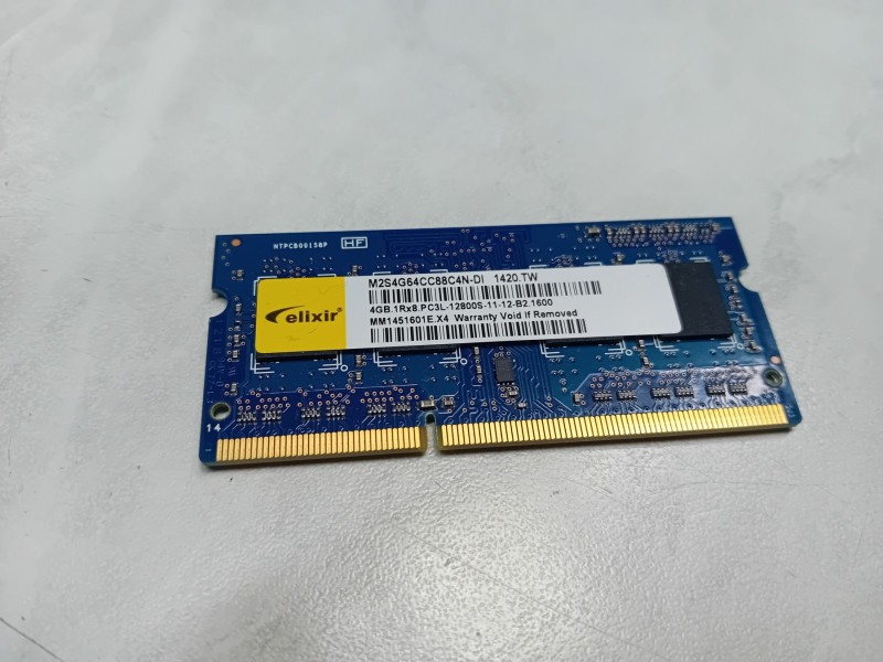 ddr3 pc3l 4gb elixir ispravna 1600mhz za laptop