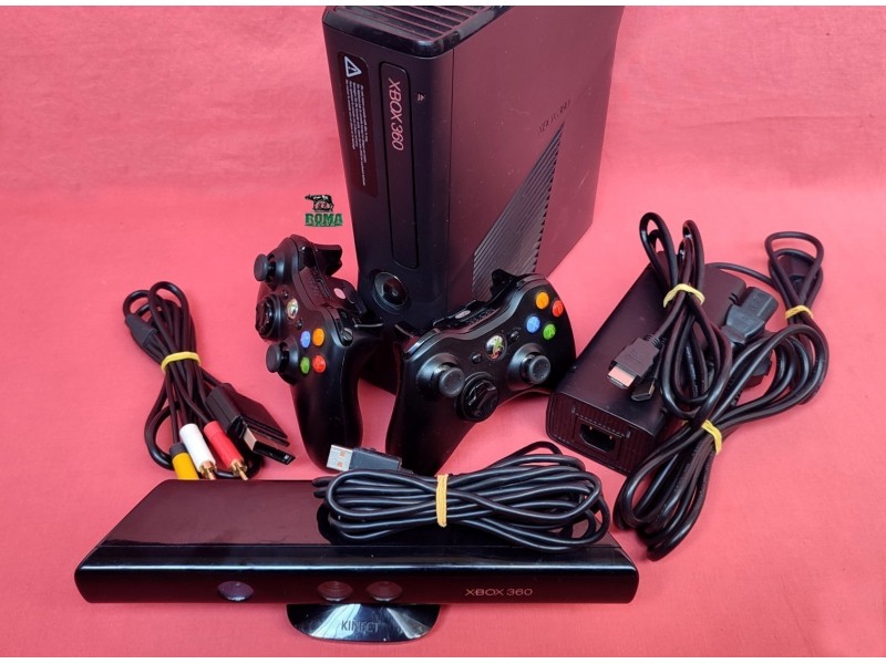 XBox 360 slim 320 Gb Čip - 100 igri+2346 igri+2 džoj