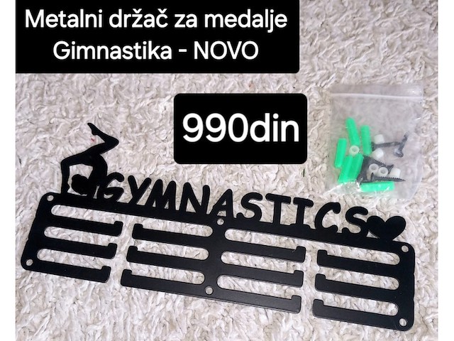 Metalni držač za medalje - Gimnastika - NOVO