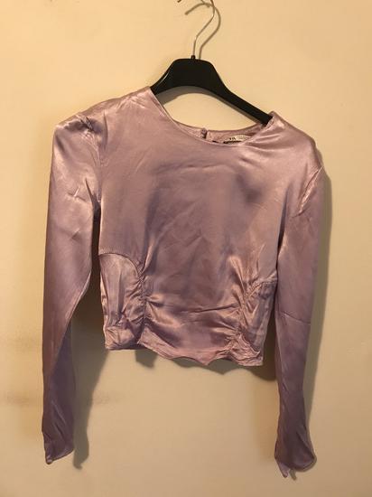 Zara sjajni lila croptop S