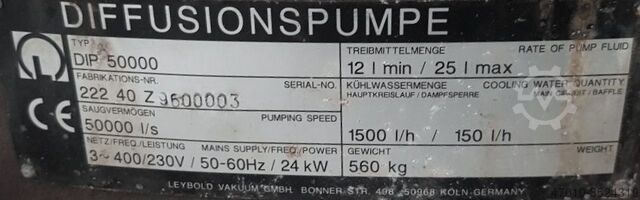 Difuzija pumpe vakum pumpa
Leybold DIP 50000