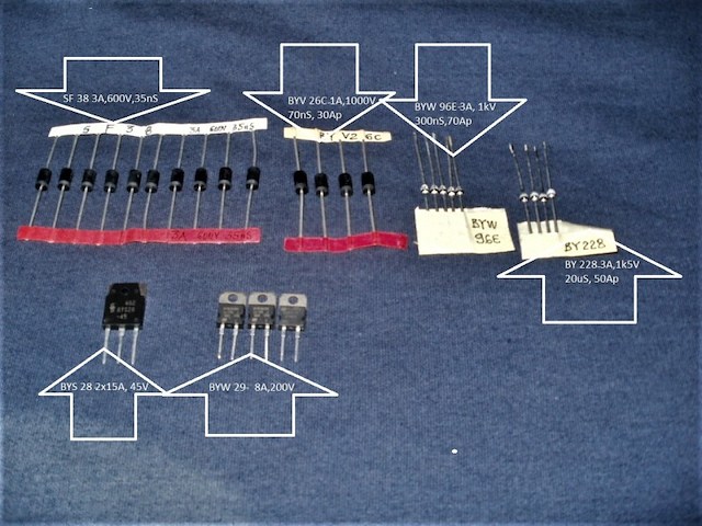 Dioda SF38 BYV BYS BYW BY228