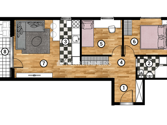 Novogradnja, trosoban stan 54,89m2, Nova Pazova
