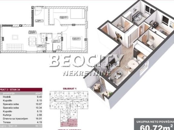 Novi Sad, Liman 4, , 3.0, 61m2, 145728EUR
