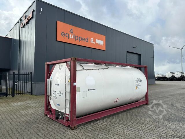 Tank kontejner
CIMC tankcontainers 20FT ISO / 25.010L / 22K2 / L4BH / T12 / steam...