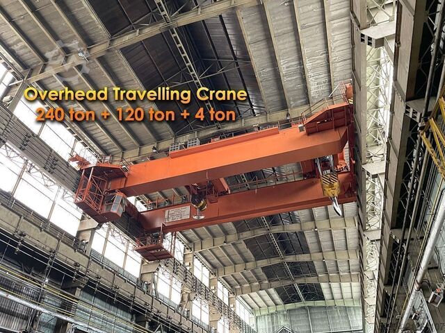 Transporteri, nadzemni Travel Crane, Jig dizalice
Siemens 240 ton + 120 ton + 4 ton x 23 130 mm