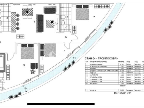 Ekskluzivni penthaus u novogradnji 226m2, Bežanijskih ilegalaca