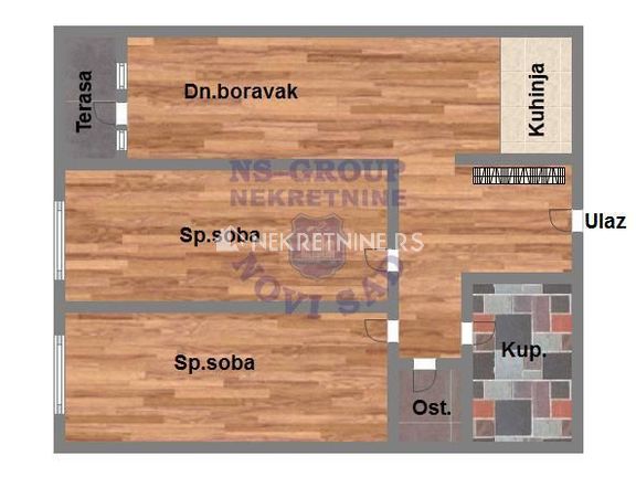 Na prodaju trosoban stan na Socijalnom 58m2