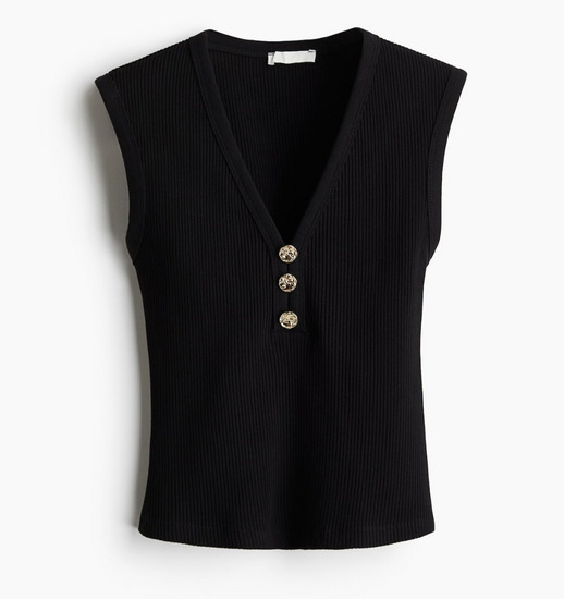 H&M crni top vel M